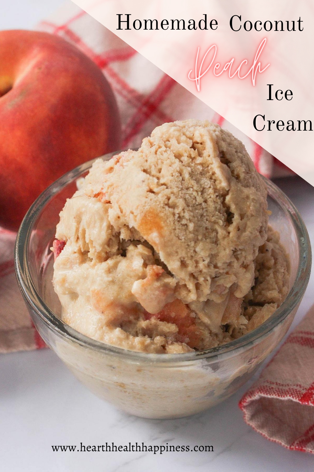 Coconut Peach Ice Cream - Inspired Epicurean